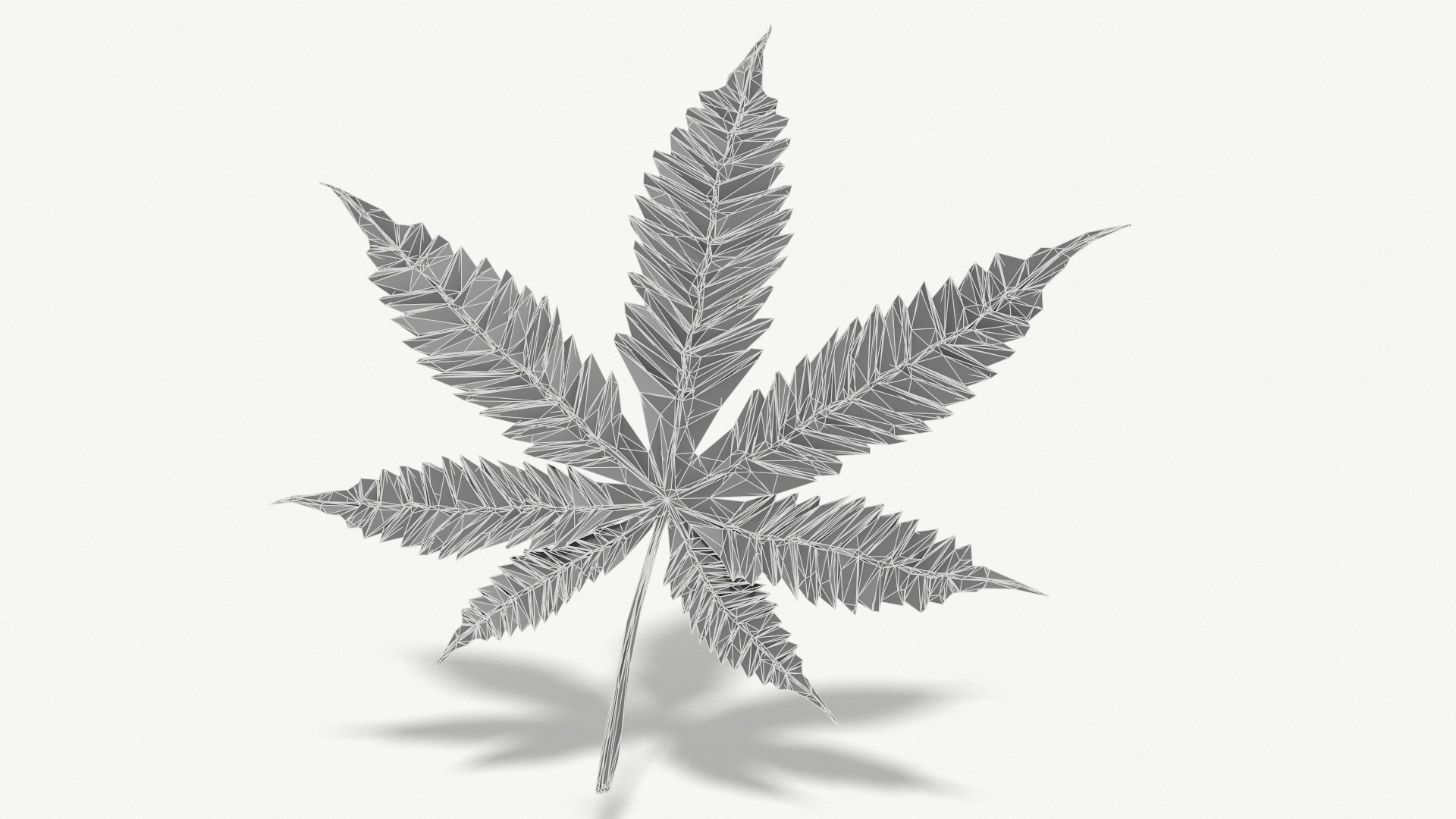 3D marijuana leaf - TurboSquid 1556627