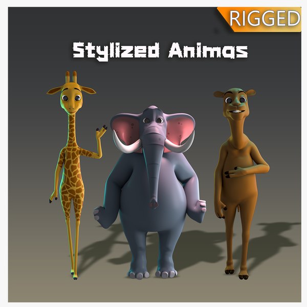 3D Stylized Animals Rigged V3 model - TurboSquid 2013094