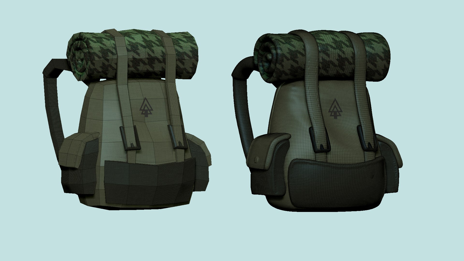Green Tree Backpack - Character Fashion Design 3D model - TurboSquid ...