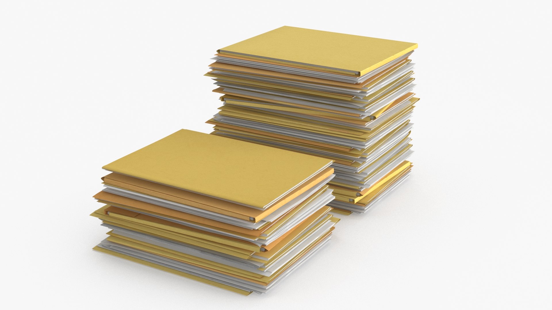 3D Pile of Paper Files Archive stack v2 - TurboSquid 1893807