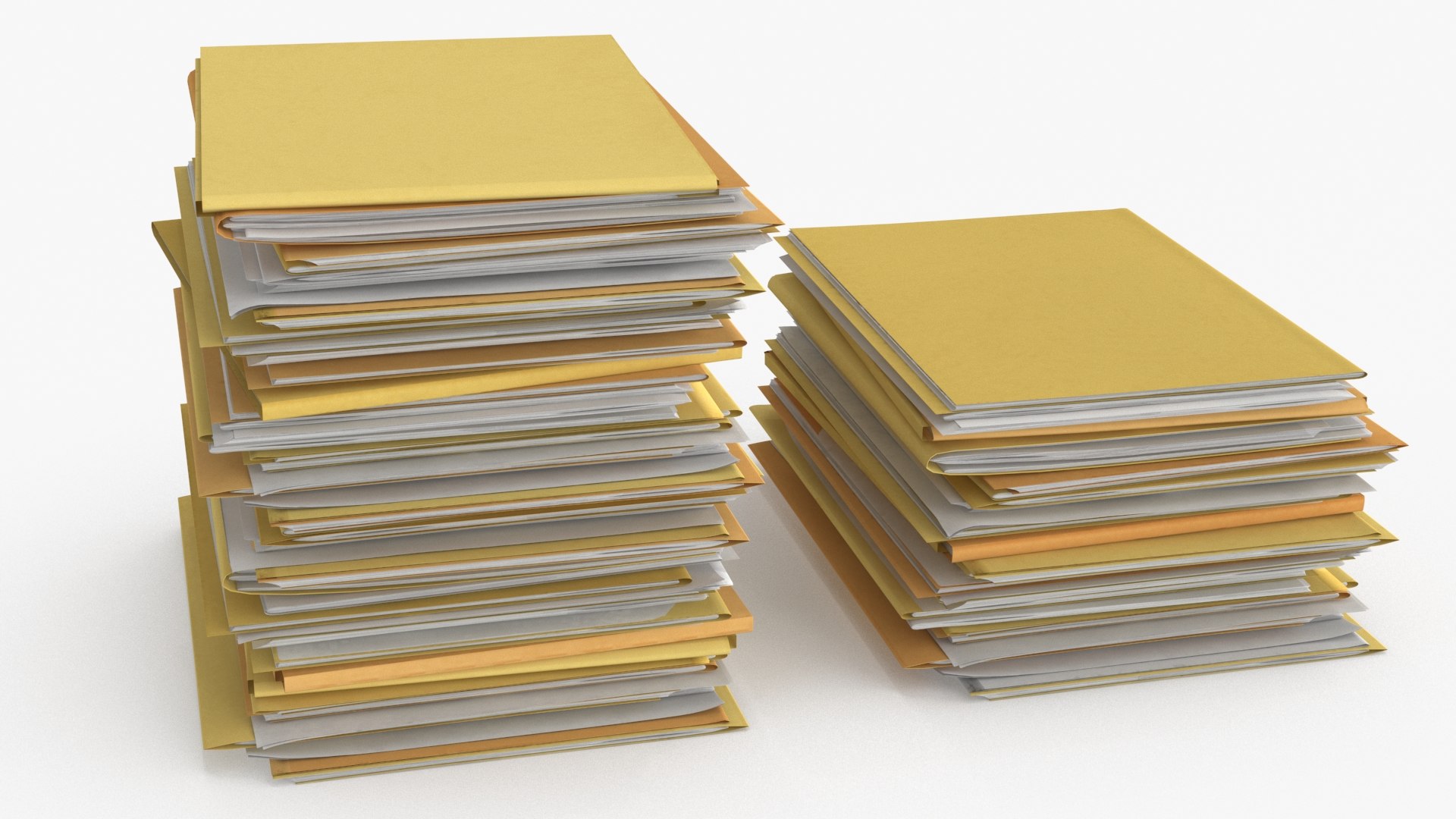 3D Pile of Paper Files Archive stack v2 - TurboSquid 1893807