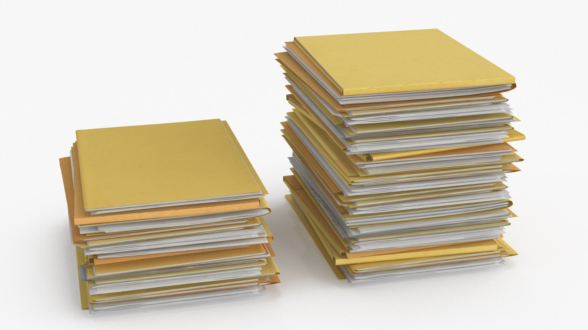3D Pile of Paper Files Archive stack v2 - TurboSquid 1893807