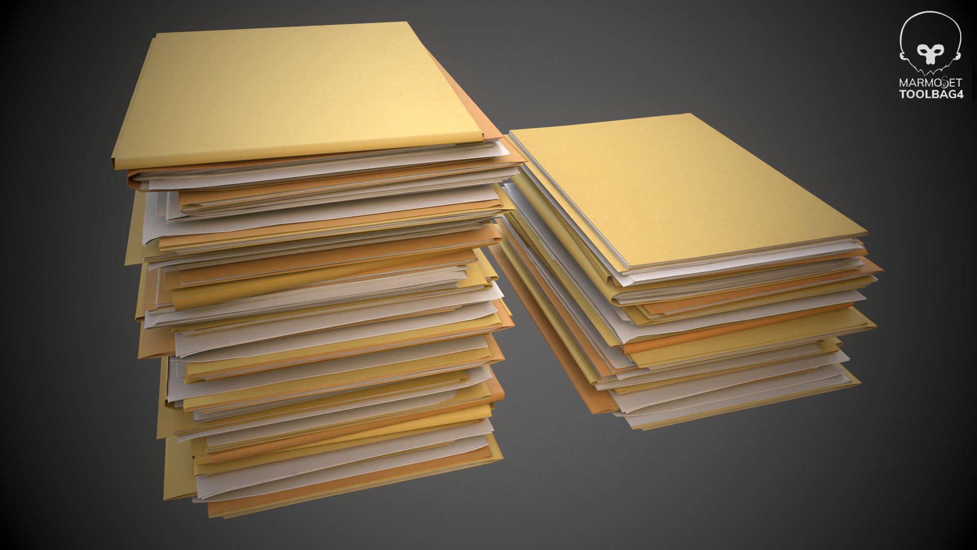 3D Pile of Paper Files Archive stack v2 - TurboSquid 1893807