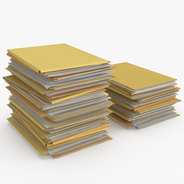 3D Pile of Paper Files Archive stack v2 - TurboSquid 1893807