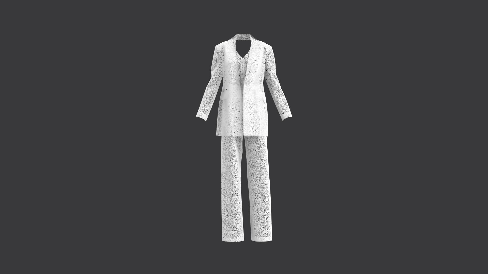 Female Power Dressing Outfit 3D Model - TurboSquid 2205219