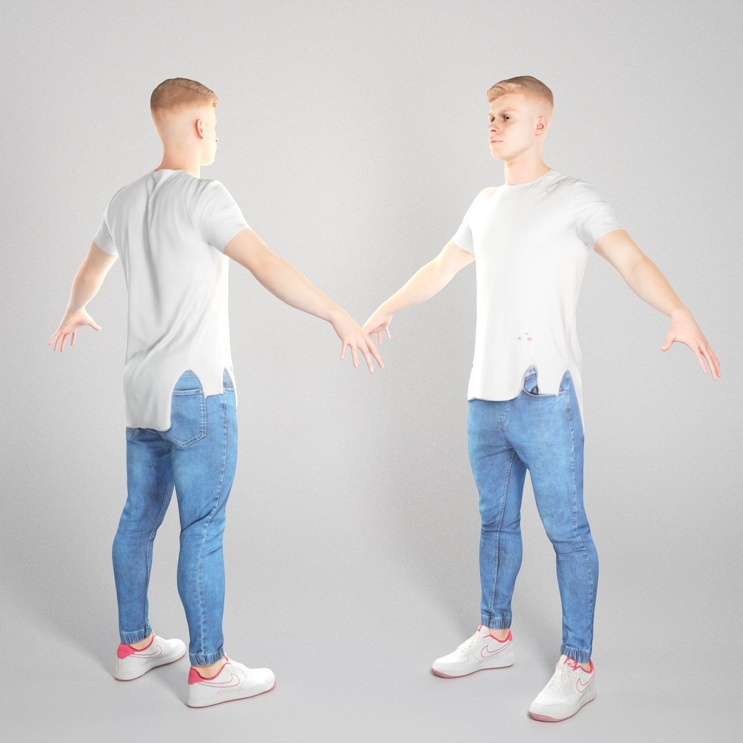 3D scanned man a-pose - TurboSquid 1502838