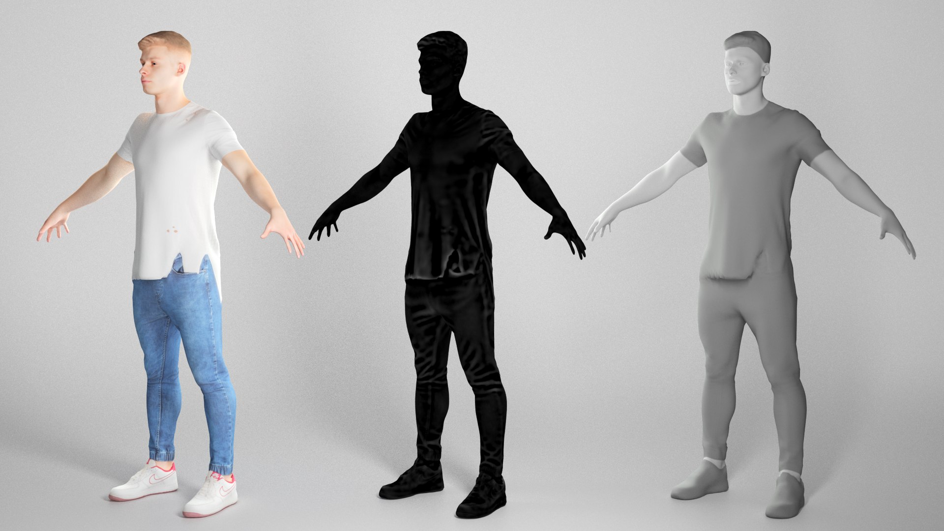 3D scanned man a-pose - TurboSquid 1502838