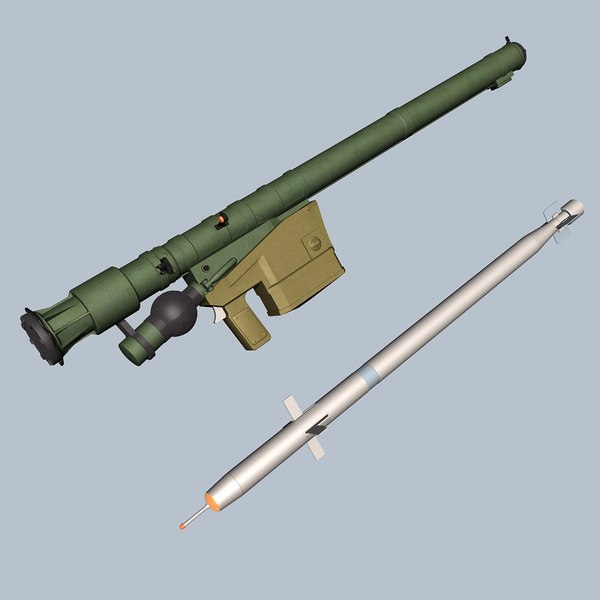 sa-14 missile launcher 3d model