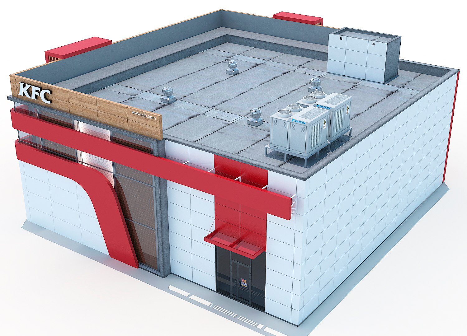 3d Model Of Kfc Restaurant
