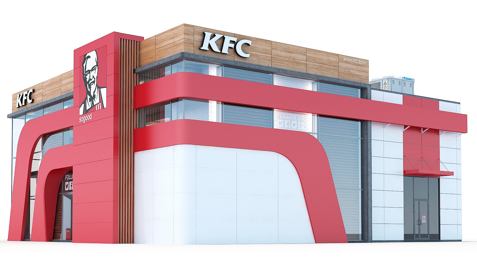 3d Model Of Kfc Restaurant