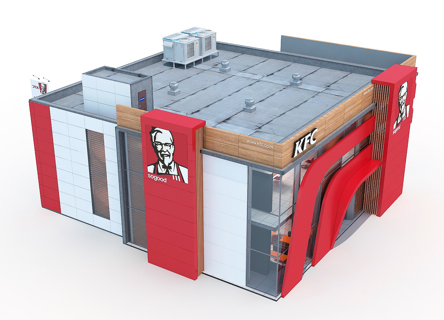 3d Model Of Kfc Restaurant