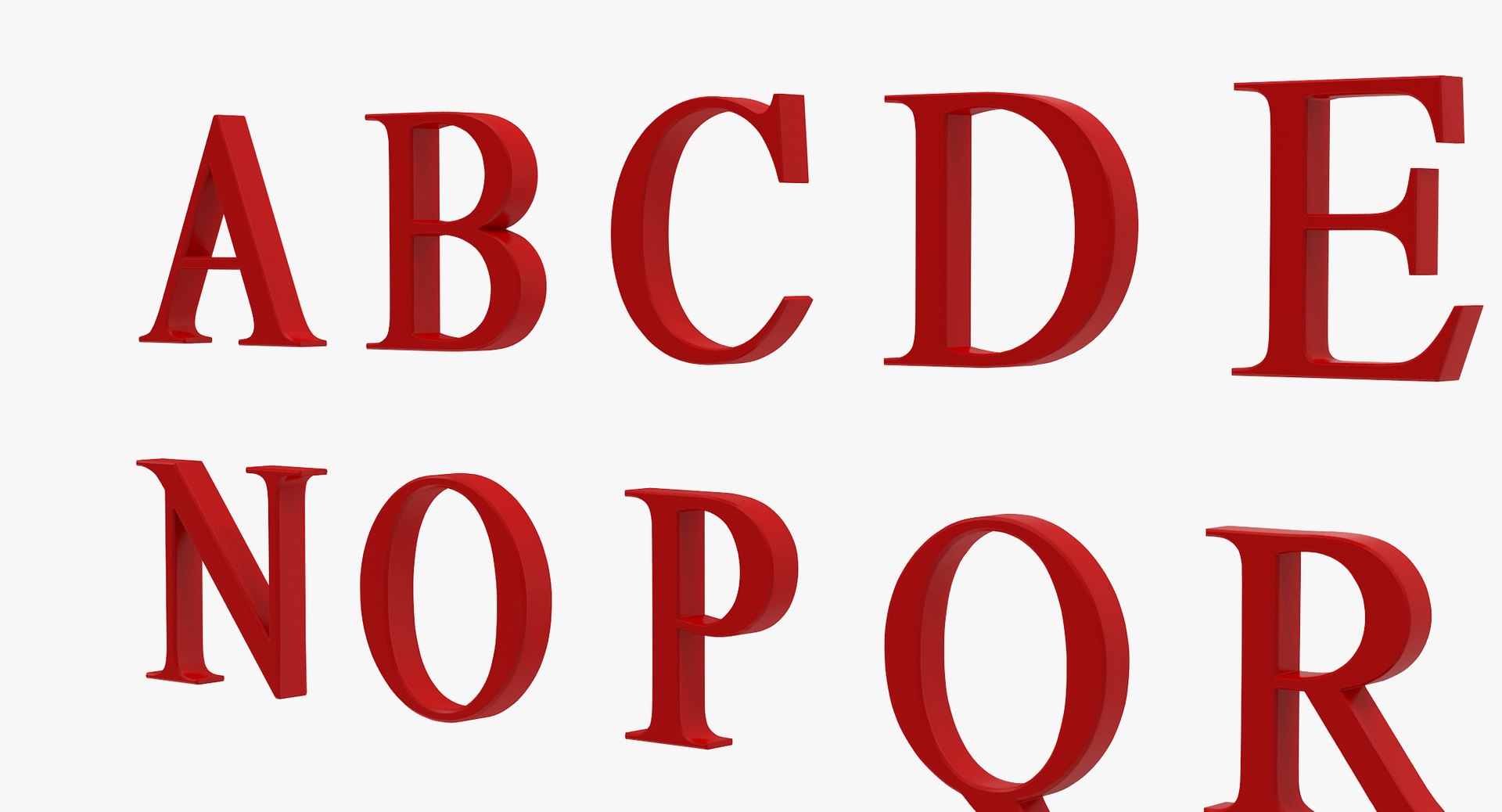 New Roman Letters 3d Max