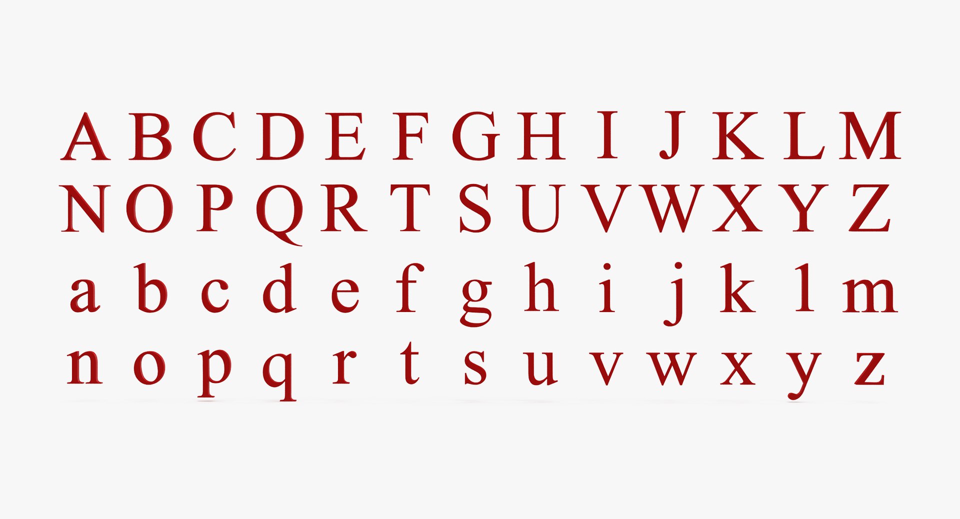 New Roman Letters 3d Max