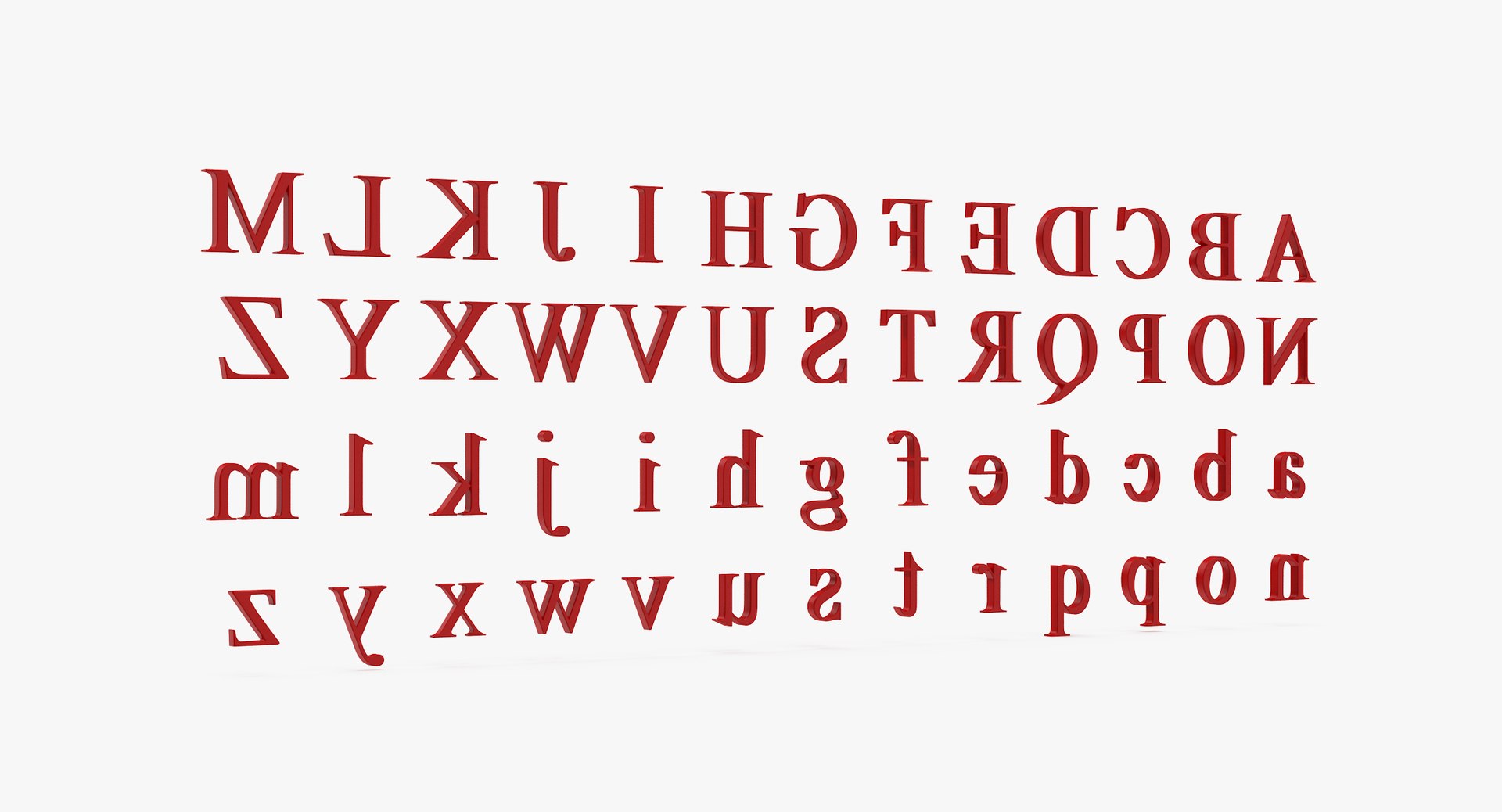 New Roman Letters 3d Max