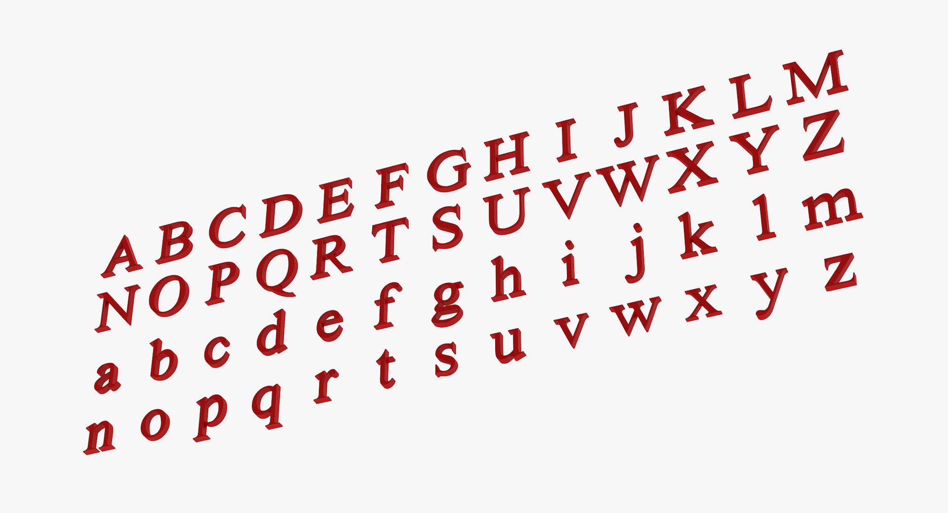 New Roman Letters 3d Max