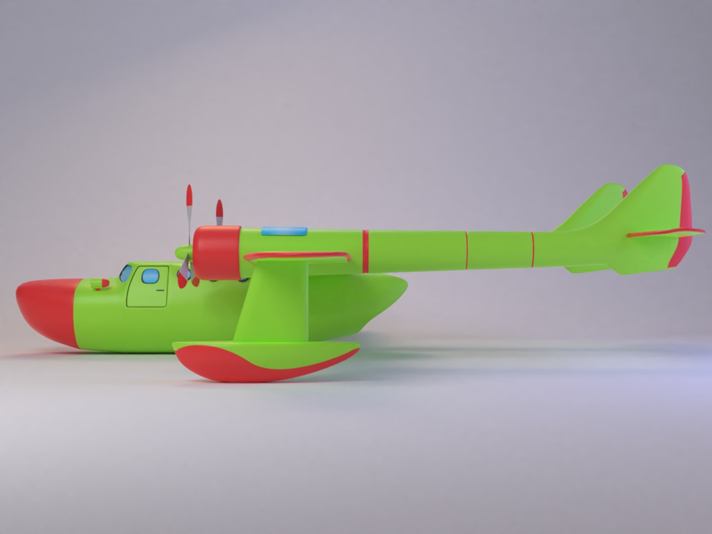 3D Water Plane Cartoon - TurboSquid 1589210