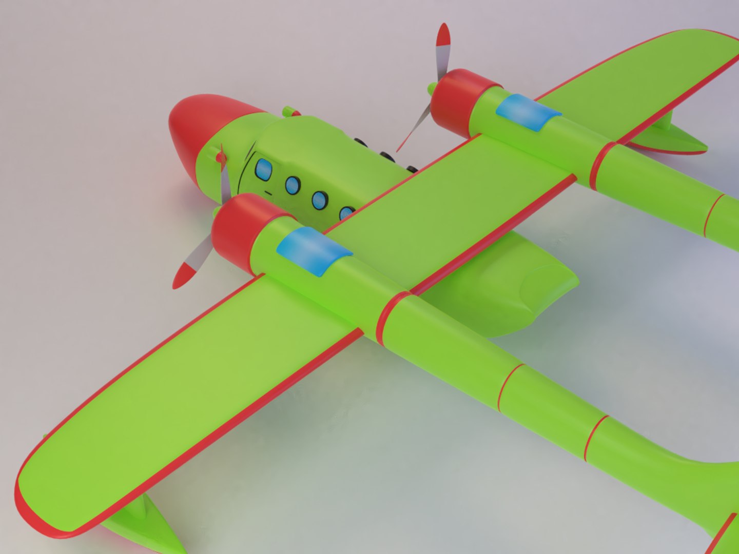 3D Water Plane Cartoon - TurboSquid 1589210
