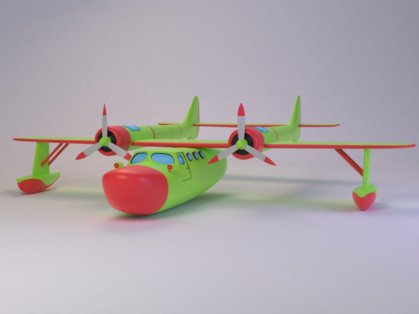 3D Water Plane Cartoon - TurboSquid 1589210