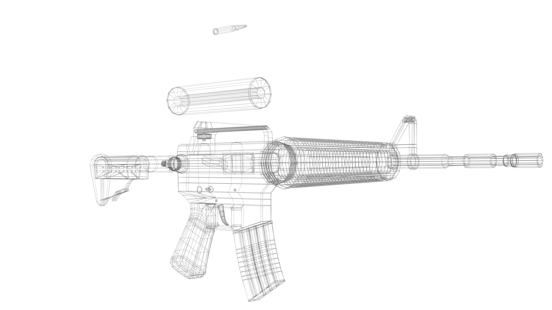 3D M4A1 Low Poly - TurboSquid 1955851