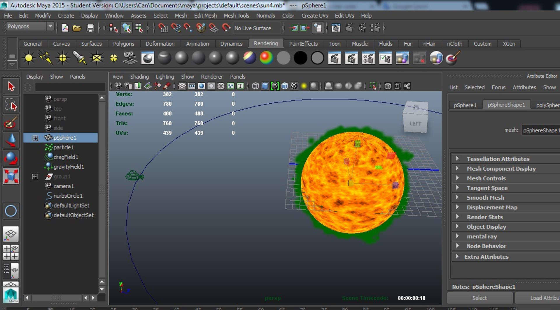 3d Sun Animation Model