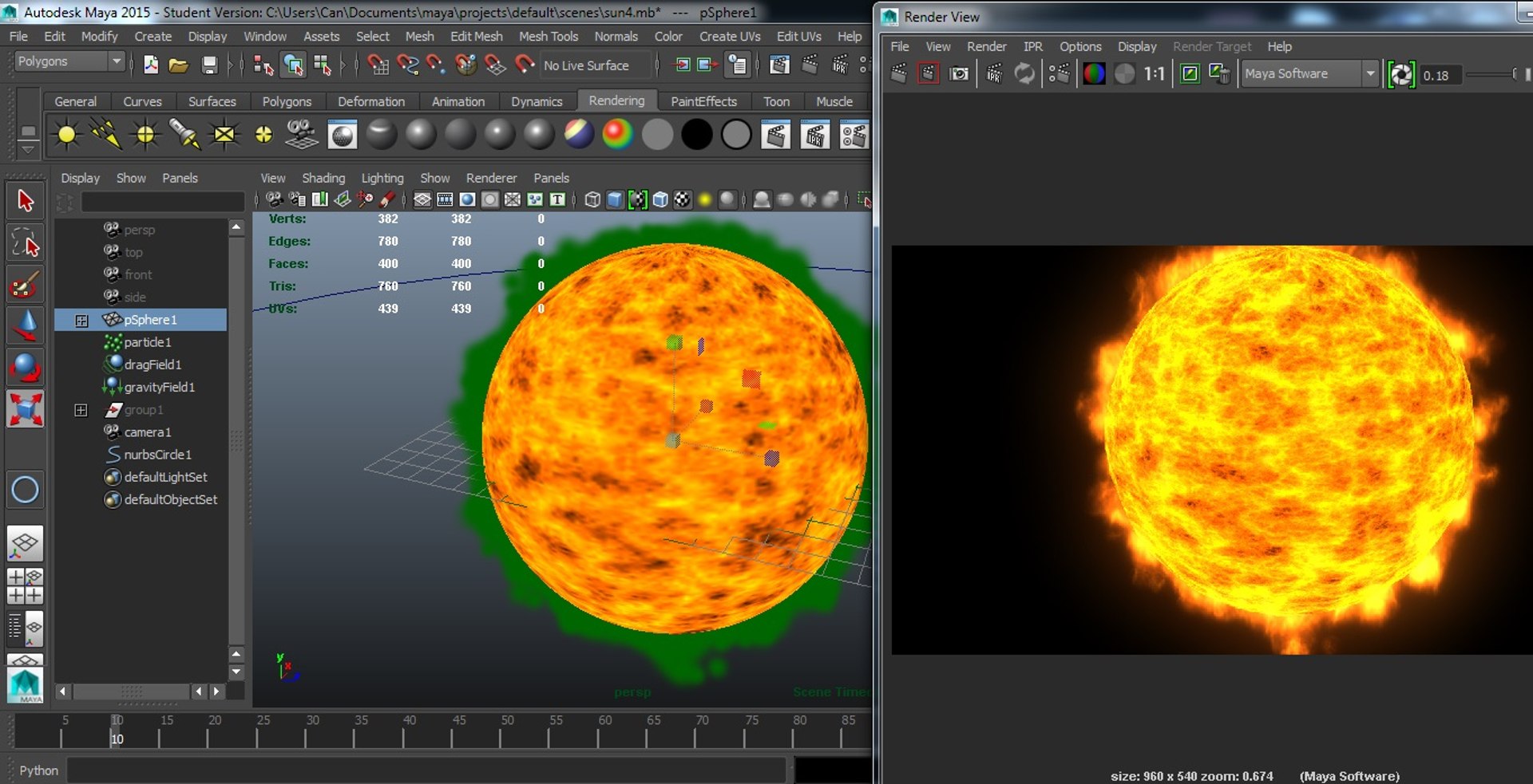 3d Sun Animation Model