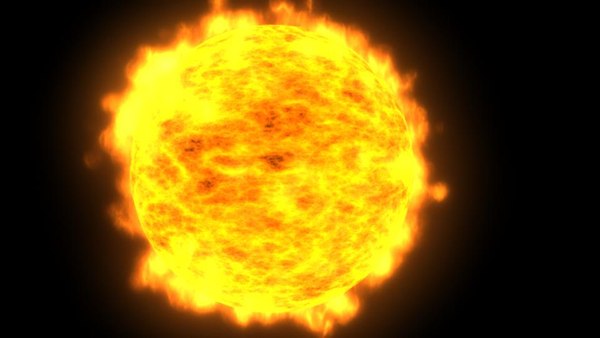 3d sun animation model