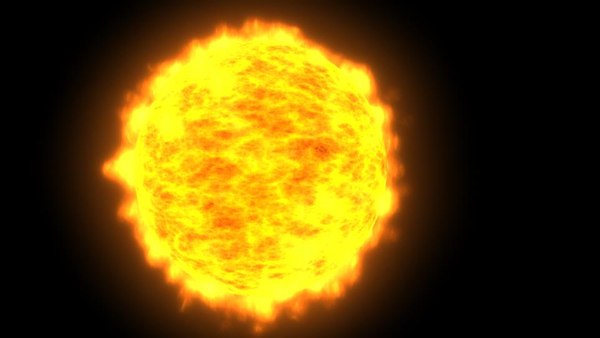 3d sun animation model