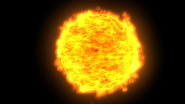 3d sun animation model