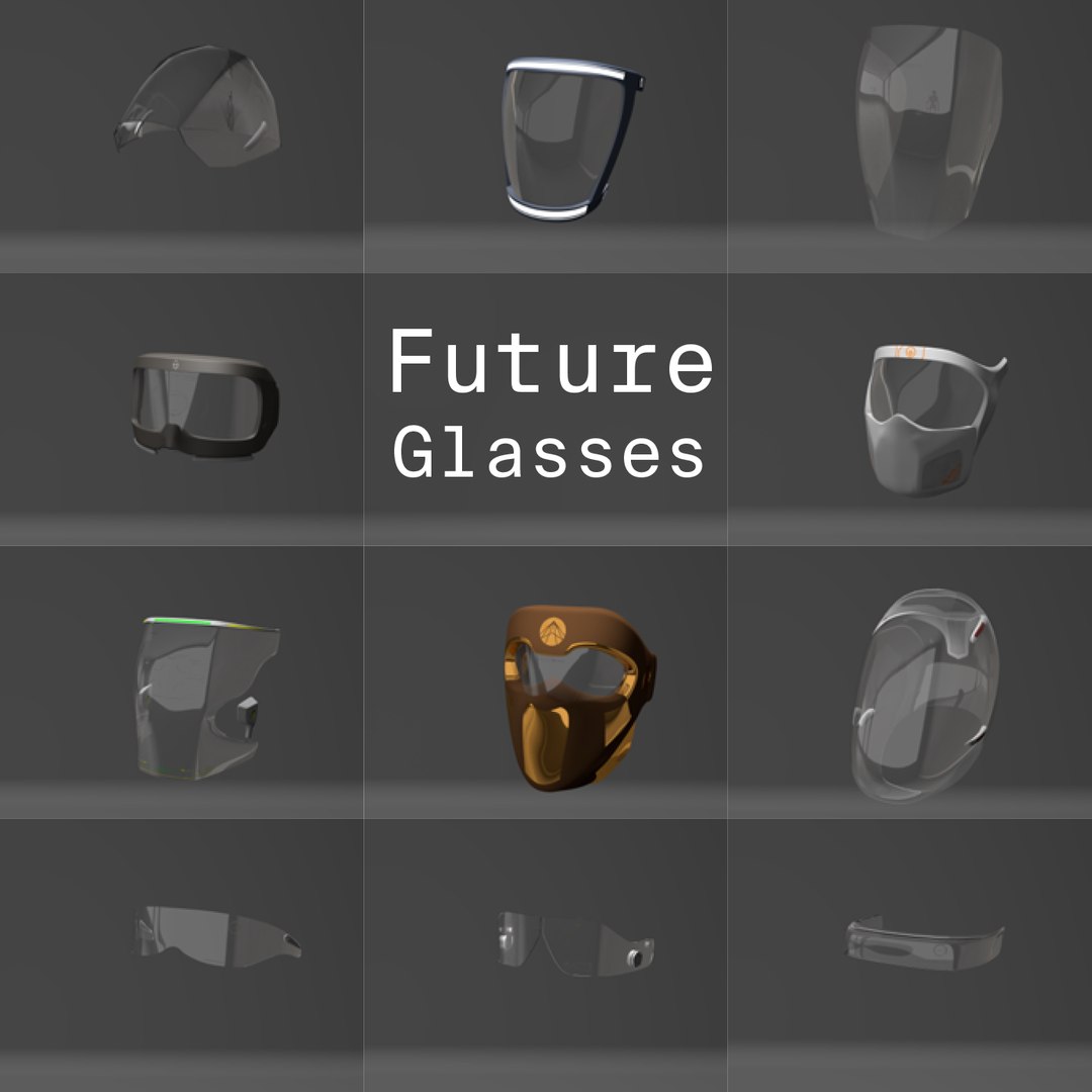 Futuristic Glasses Masks 3D - TurboSquid 1382168