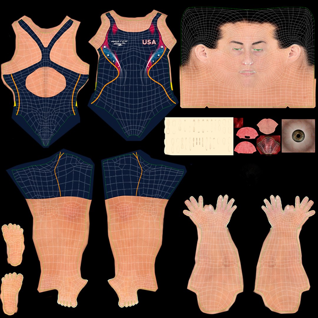 3D Animations Female Swimmer Swimming Model - TurboSquid 1594956