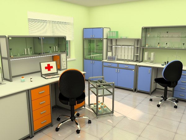 3d model modern laboratory