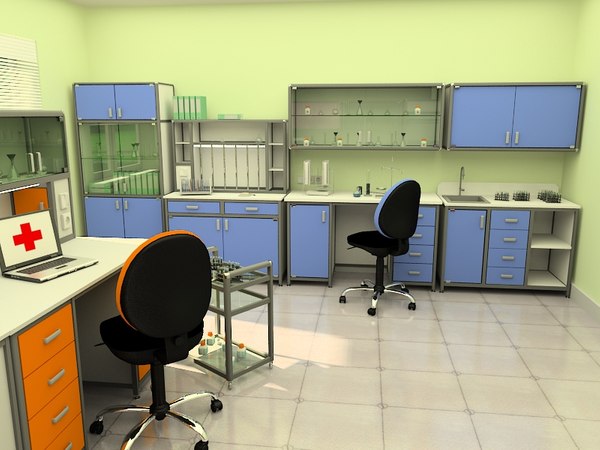 3d model modern laboratory