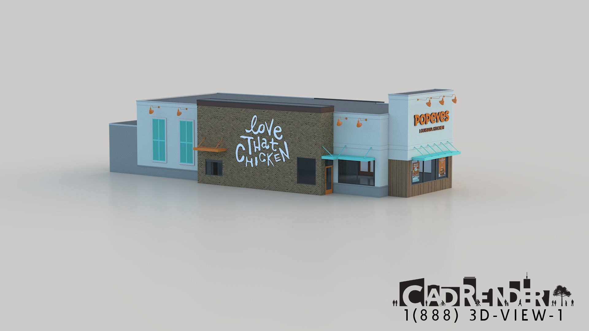 3D Popeyes Restaurant Model - TurboSquid 2318527