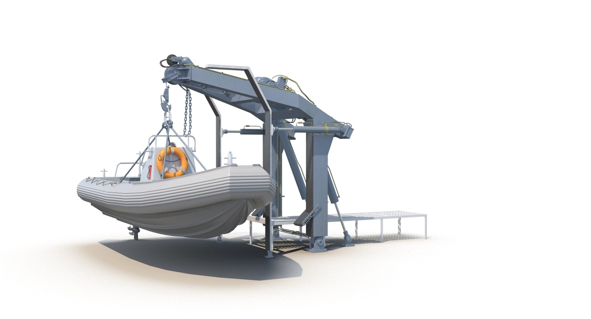 Navy Rhib Crane 3d Max