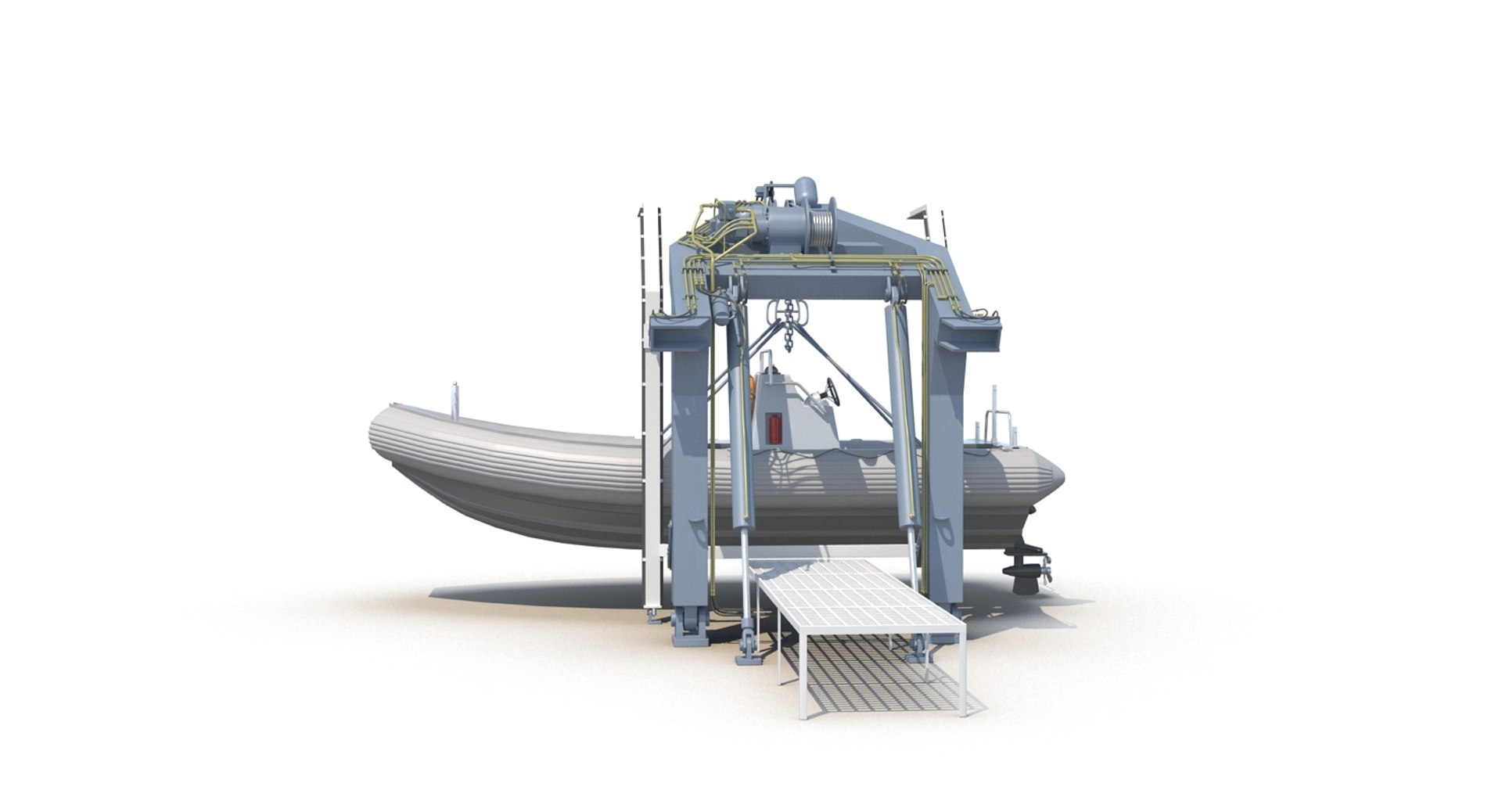 Navy Rhib Crane 3d Max