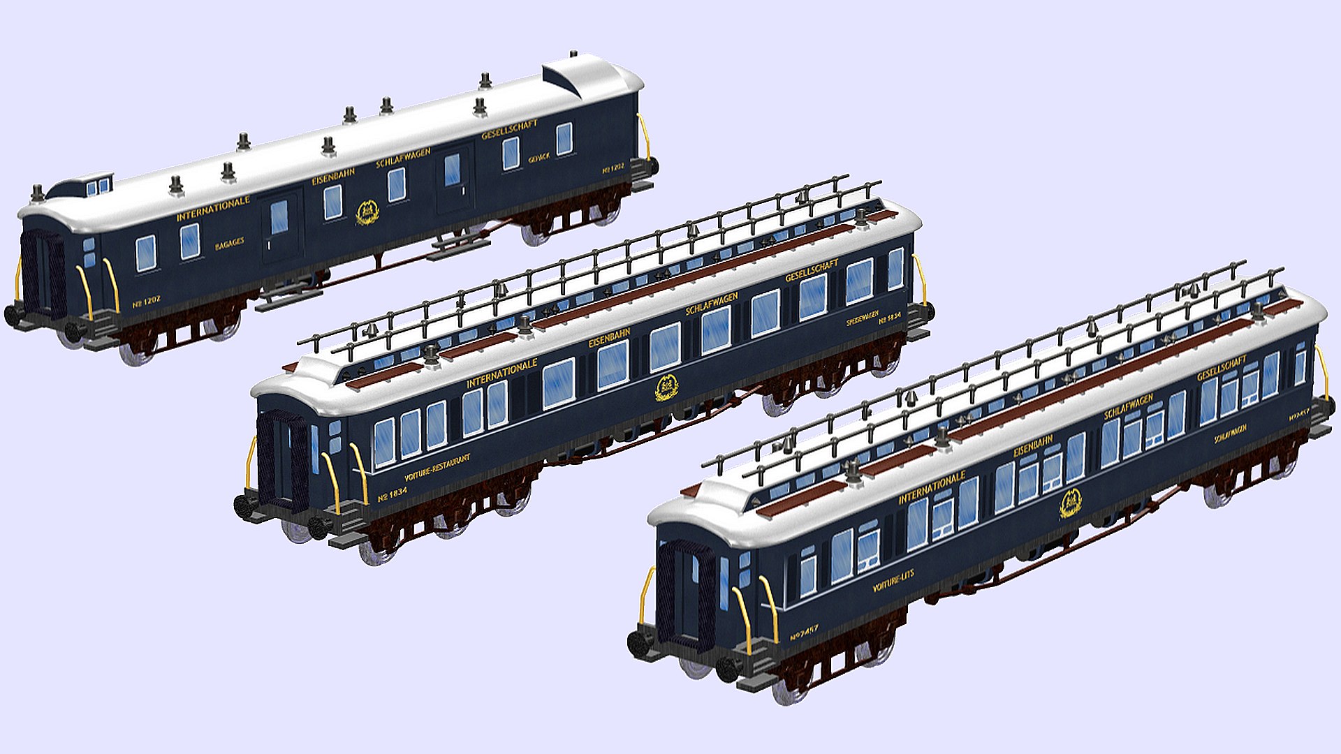 Simplon orient express historic passenger - dining and baggage rail ...