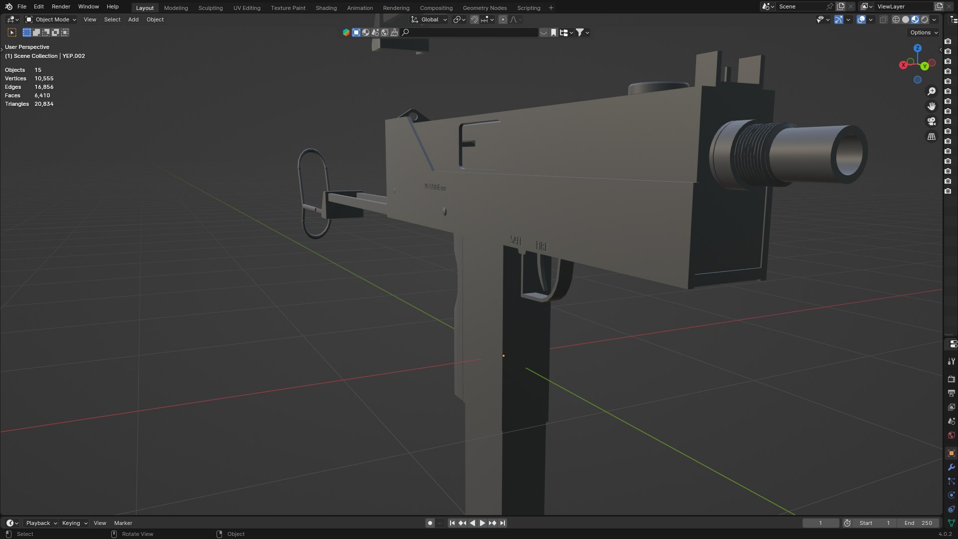 3D smg 9mm - TurboSquid 2178554