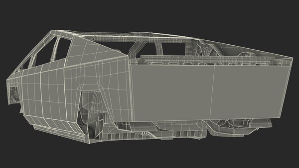 3D модель Каркас кузова Tesla Cybertruck - TurboSquid 2164593
