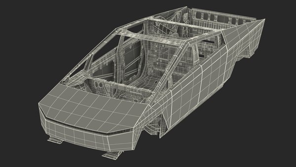 3D модель Каркас кузова Tesla Cybertruck - TurboSquid 2164593