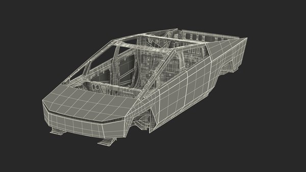 modelo 3d Estructura de la carrocería del Tesla Cybertruck - TurboSquid ...