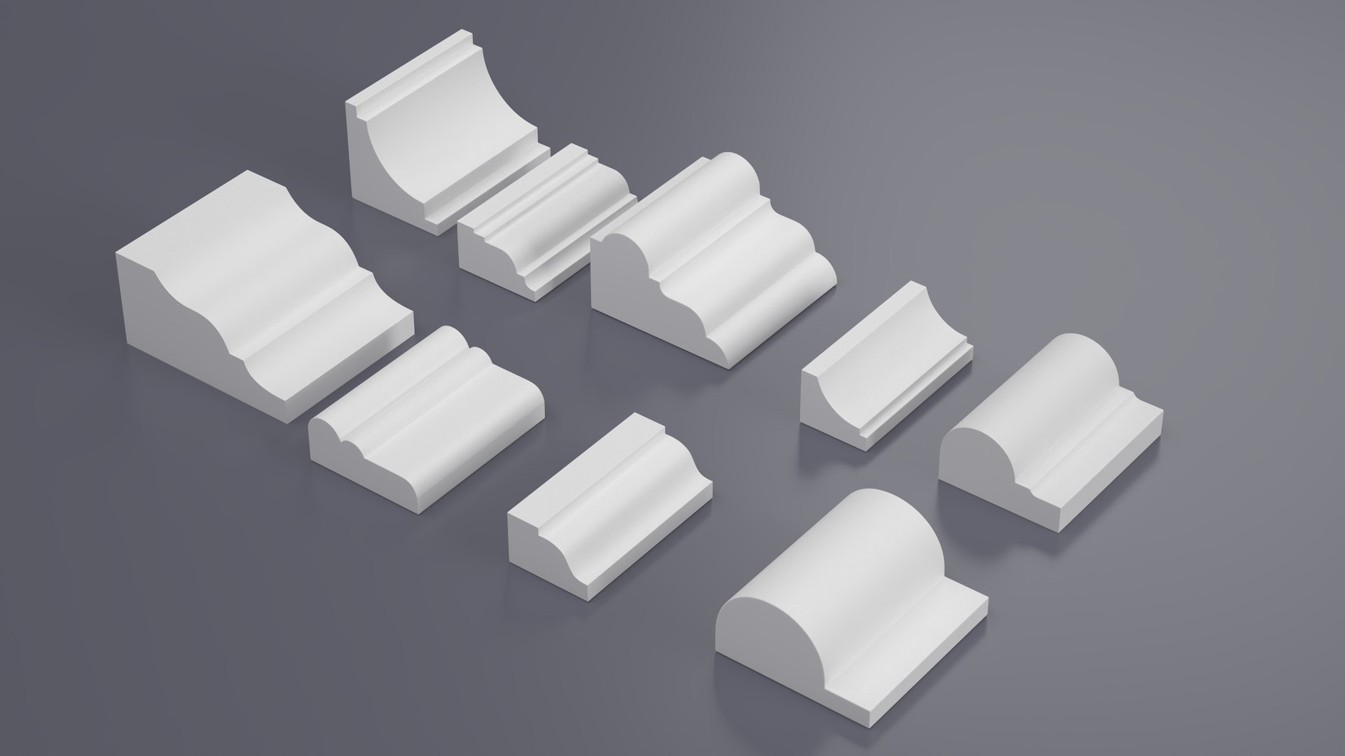 3D Set Molding Gypsum Part 1 Model - TurboSquid 2274418
