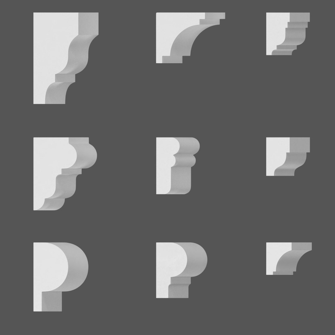 3D Set Molding Gypsum Part 1 Model - TurboSquid 2274418