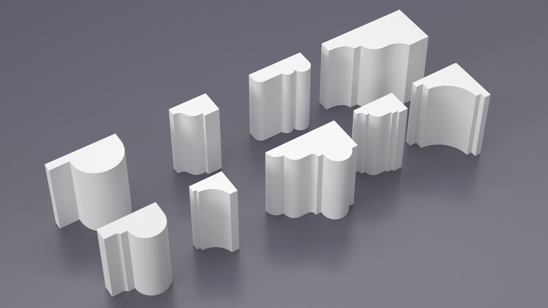 3D Set Molding Gypsum Part 1 Model - TurboSquid 2274418