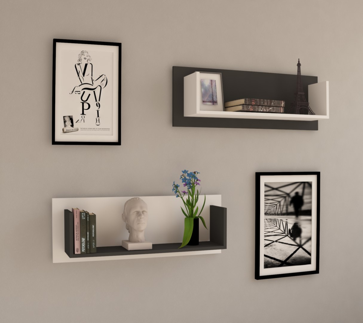 Horizontal Shelves 3D Model - TurboSquid 1418788