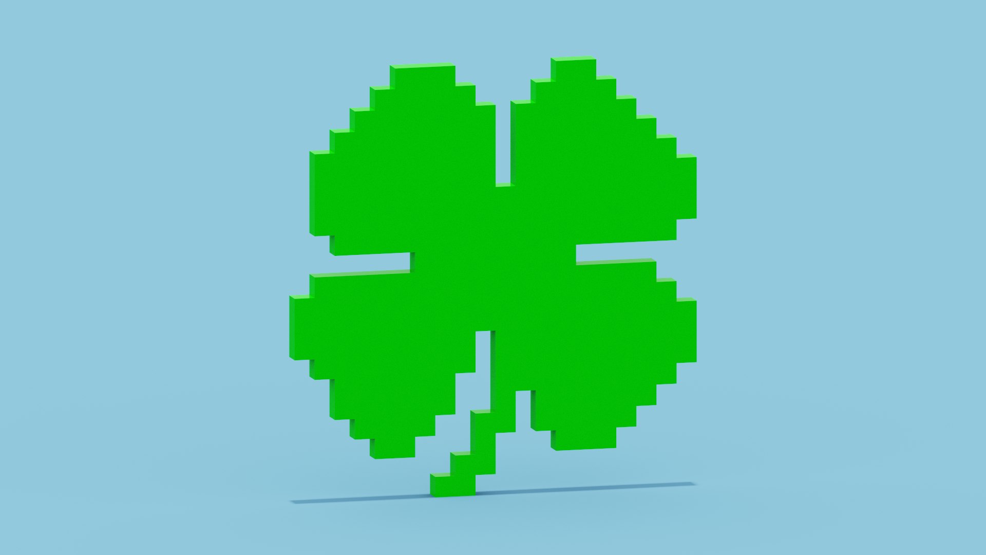 3D Pixel Clover Model - TurboSquid 2042919