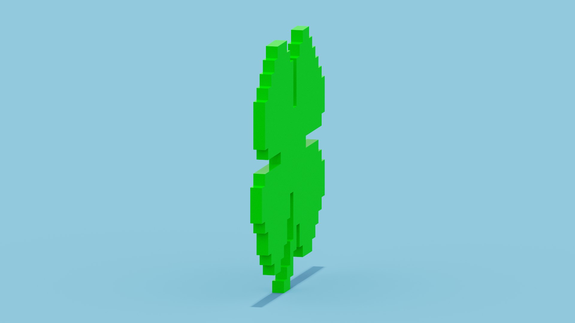 3D Pixel Clover Model - TurboSquid 2042919