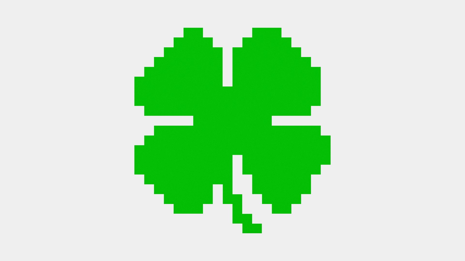3D Pixel Clover Model - TurboSquid 2042919