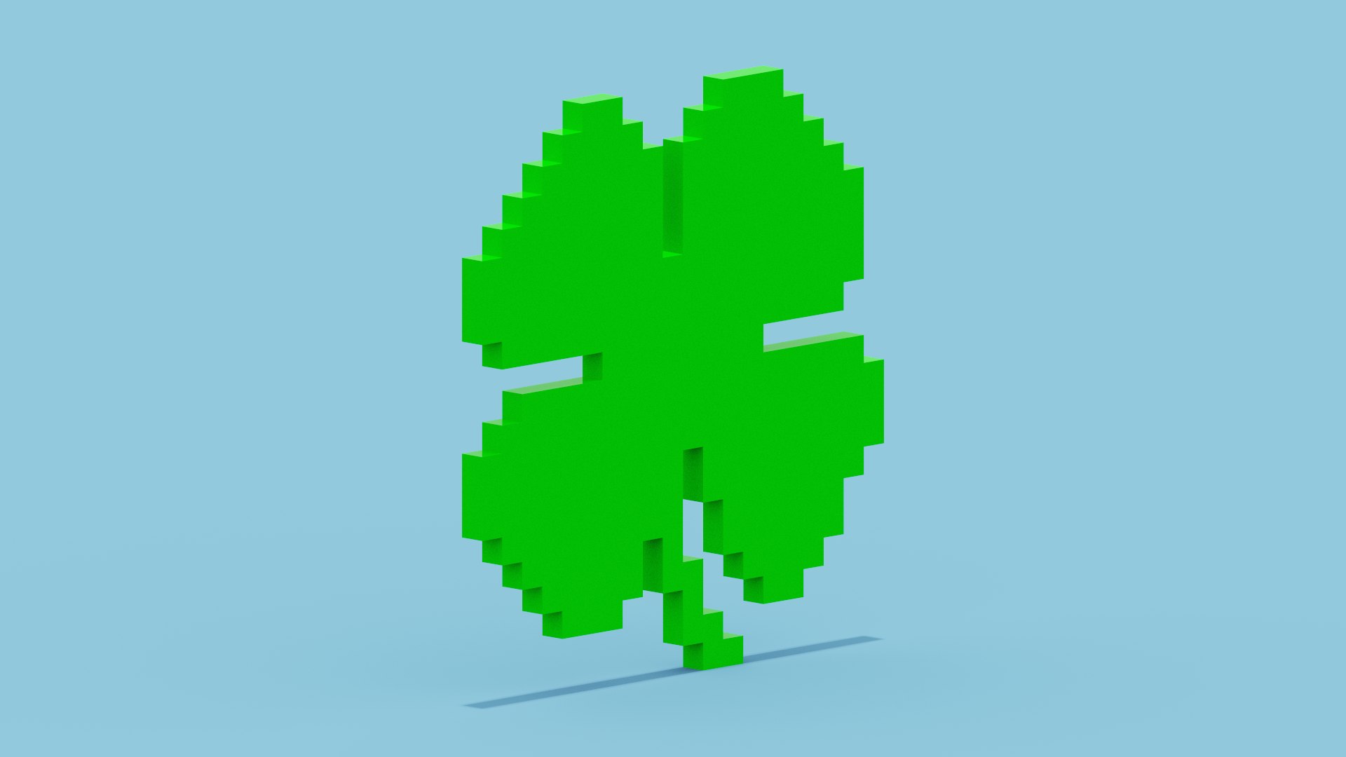 3D Pixel Clover Model - TurboSquid 2042919