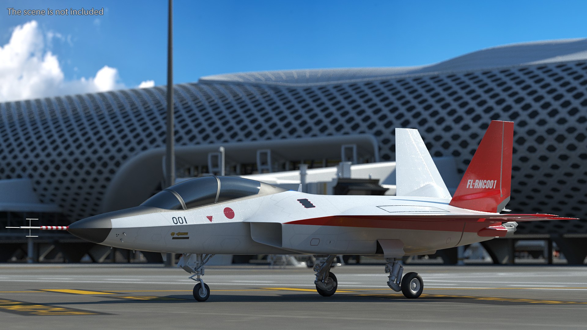 Mitsubishi X2 Shinshin Stealth Fighter Aircraft Exterior Only 3D Model ...