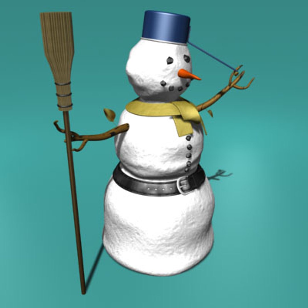 Realistic Snowman 3ds